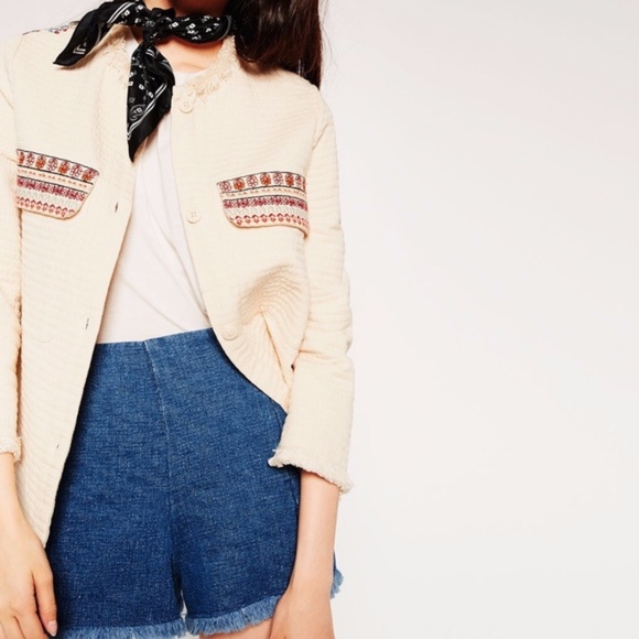 Zara | Jackets & Coats | Zara Embroidered Quilted Jacket | Poshmark